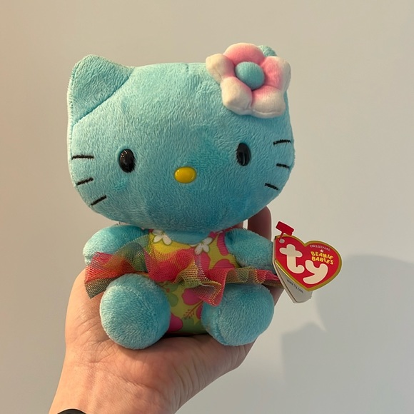 Hello Kitty Sanrio TY | Toys | Hello Kitty Sanrio Ty 24 Aqua Blue Plush ...